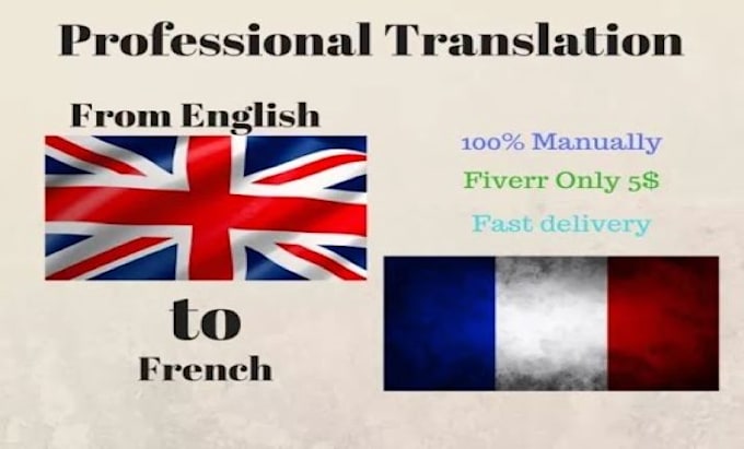 Do professional translation from english to french by N_nwoke234 | Fiverr