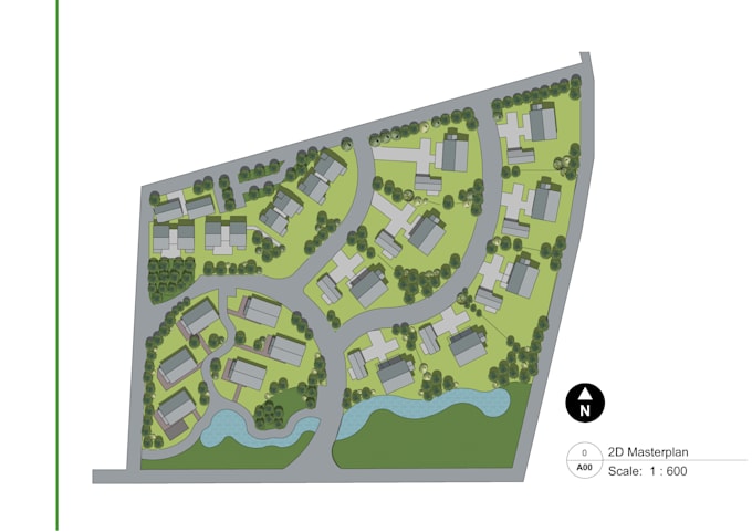 Draw siteplan , masterplan 2d color good quality by Nirutklin | Fiverr