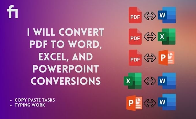 Manually input pdf or image into word, excel and powerpoint by Khoula18 ...