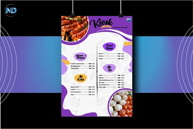 Do menu poster for you by Nebuladesign_ | Fiverr