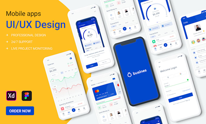 Design creative mobile app ui ux for ios and android by Coachdesigner | Fiverr