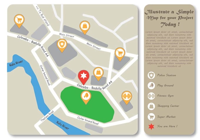 Create a vector map illustration for any of your events by Topo_plus ...