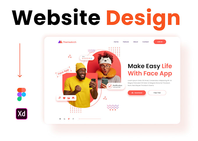 Design aesthetic landing page or website ui ux in xd or figma by ...