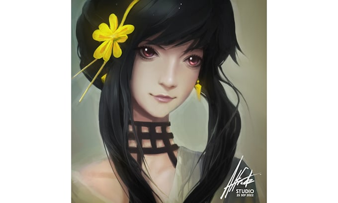 Draw anime, game characters beautifully for you by Fargene | Fiverr