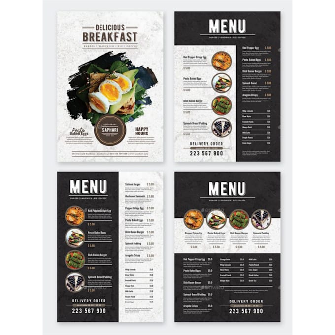 Do menu design, food menu, restaurant menu, price list by Amirrdesign ...
