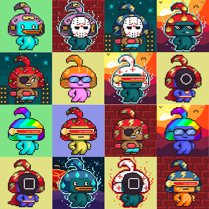 Create nft body base pixel art character by Krakenone | Fiverr