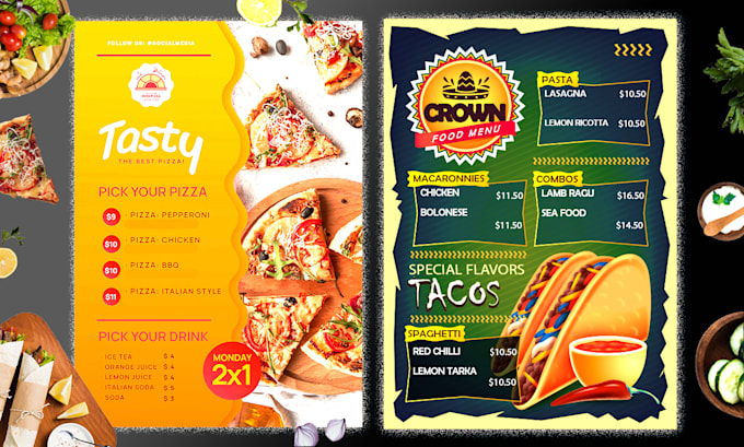Create food menu design, brochure design, product catalog design by ...