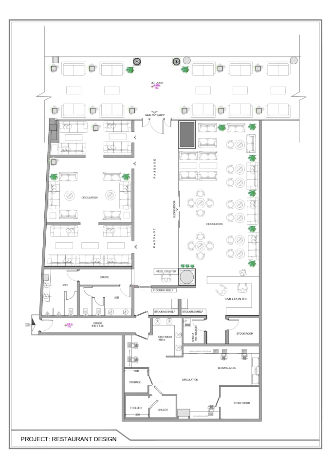 Design restaurant college and school architectural planning by ...