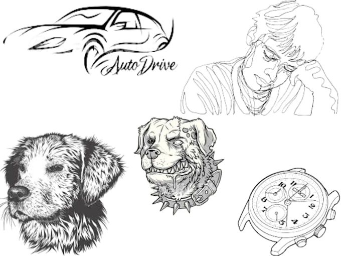 Illustrate any image converting to line art by Artcode1 | Fiverr