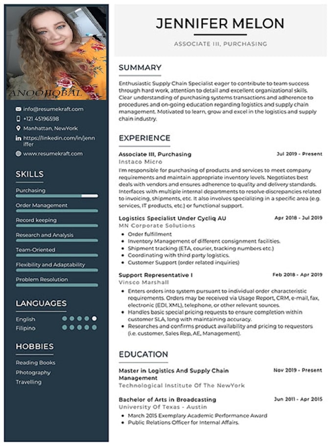 Create an amazing resume, cv, cover letter by Anoojiqbal | Fiverr Create an amazing resume, cv, cover letter by Anoojiqbal | Fiverr