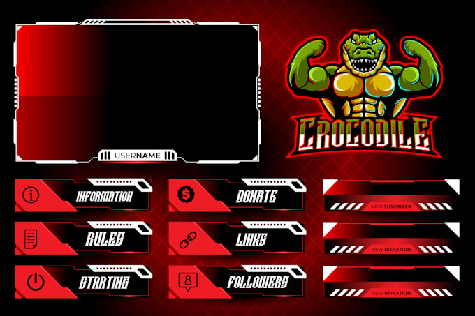 Design a custom twitch overlay stream package and mascot logo by Zoe ...