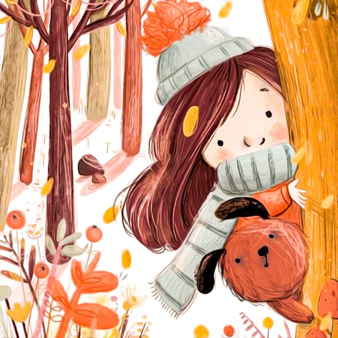 Draw children book illustrations and book cover illustration by ...