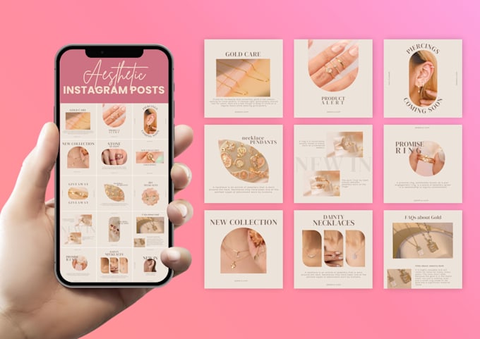 Design aesthetic instagram layout in canva by Kristelledc | Fiverr