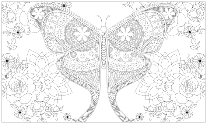 Draw detailed coloring pages for children and adults by Enam2508 | Fiverr