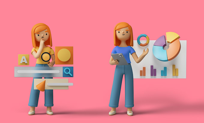 Create simple 3d character design for ui or nft collection by ...