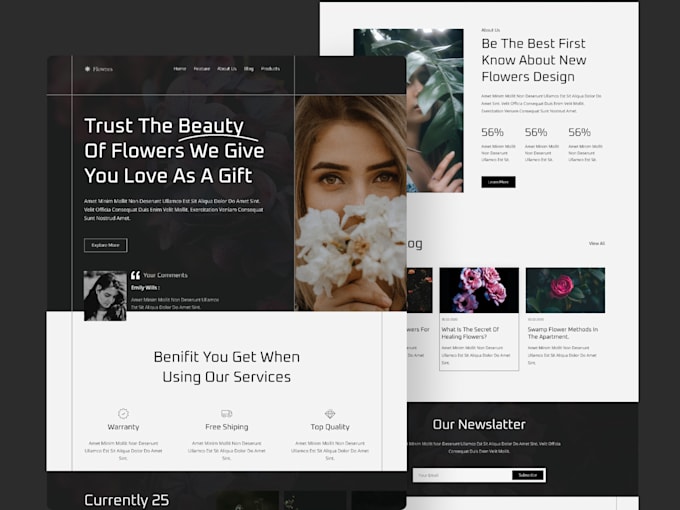 Provide ui ux design for your next website or landing page by Rajvamja ...