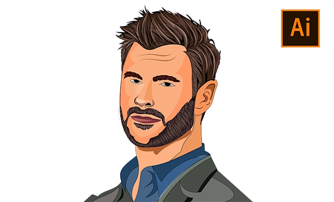 Create a face into color vector art portrait by Sleditor123 | Fiverr