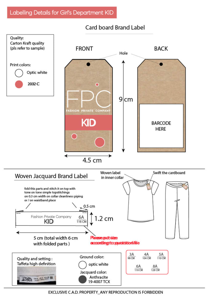 Design hang tags and clothing labels by Abirhossain515 | Fiverr