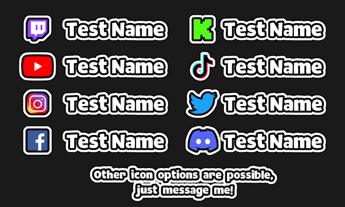 Create social media icon overlay for twitch or youtube streams by Mythobunny | Fiverr