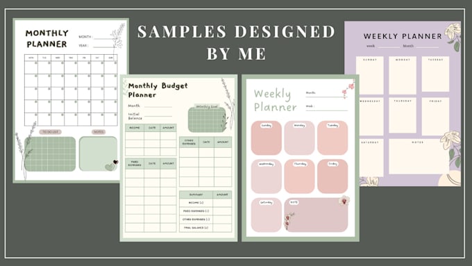 Design custom digital journal, planner, calendar, tracker by Shaymaeb22 ...