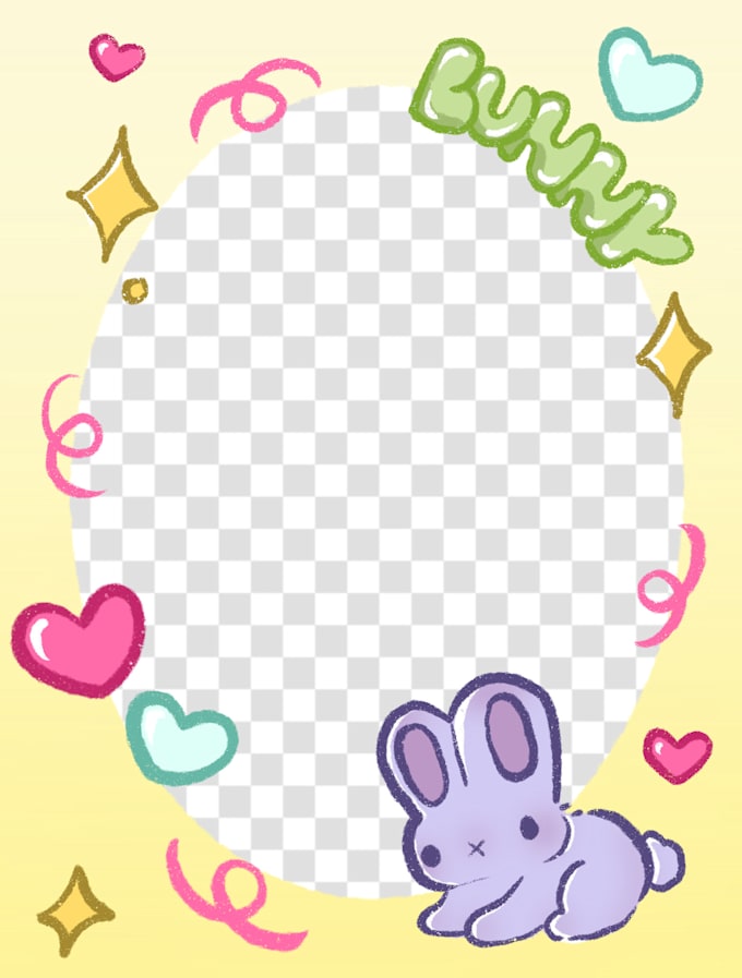 Make cute chibi digital photo border photo frame by Diddledoodle | Fiverr