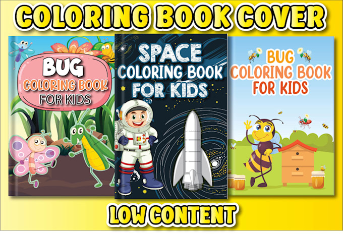 Design kids coloring book cover and interior for amazon kdp by ...