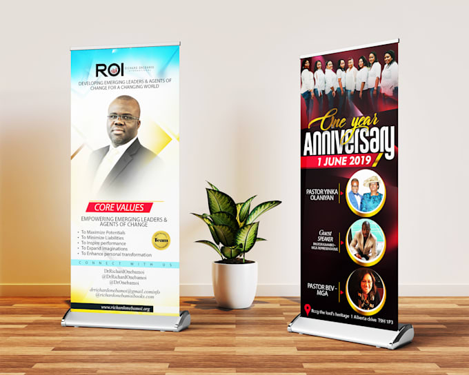 Design a unique retractable rollup banner for business n church by ...