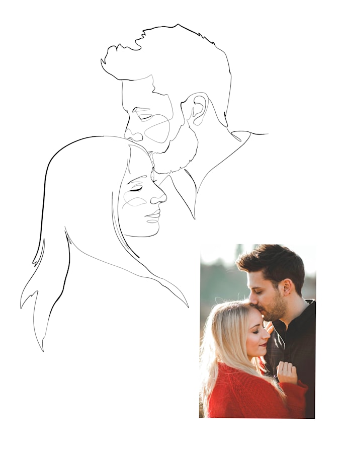 Create minimalist portraits as a one line drawing by Mlorenzkowski | Fiverr