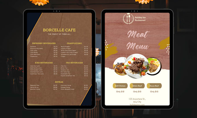 Make food menu, price list, restaurant menu, sell sheet, flyer design ...