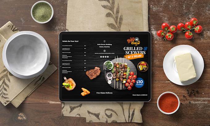 Design a unique video animation for your restaurant menu by ...
