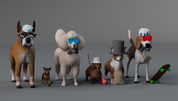 Create unique 3d nft art and 3d character modeling for nft collection ...