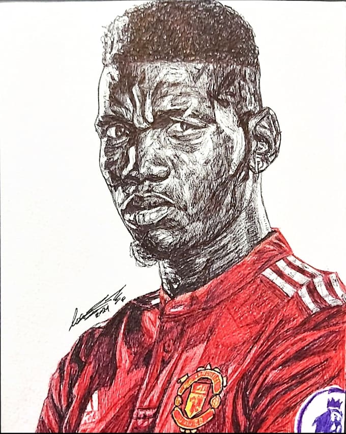 Draw a custom hand drawn football player portrait by Legalchd | Fiverr