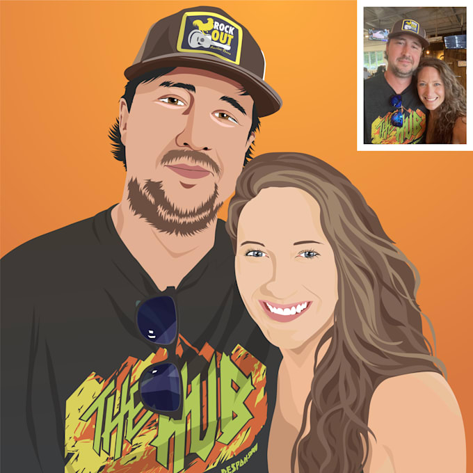 Create illustration personalized and create character cartoon by ...