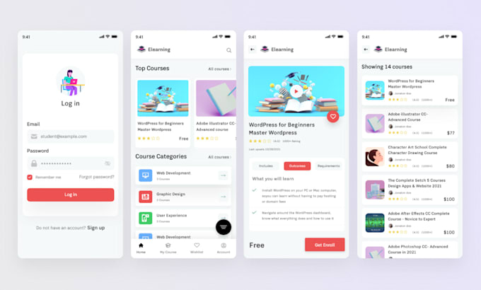 Do mobile app ui ux design for android and ios by Uiuxnabil | Fiverr