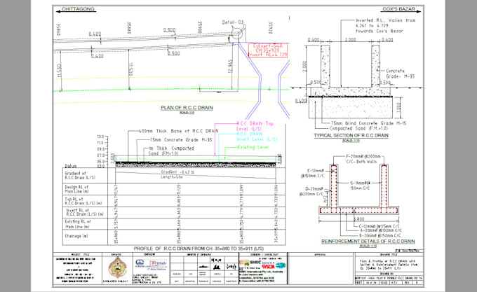 Doing plan profile cross section 2d by Mdarafatali0133 | Fiverr
