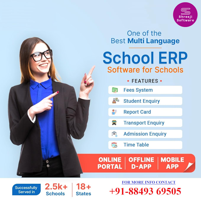 Develop complete school management erp software by Shreejisoft | Fiverr