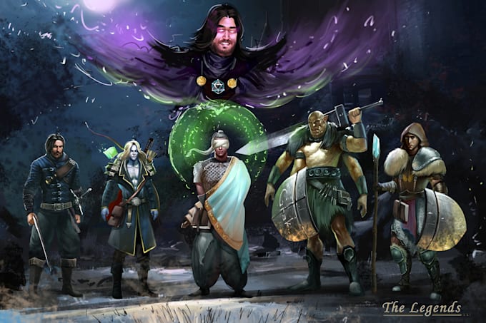 Dnd party art and oc character art by Jack_frstudios | Fiverr