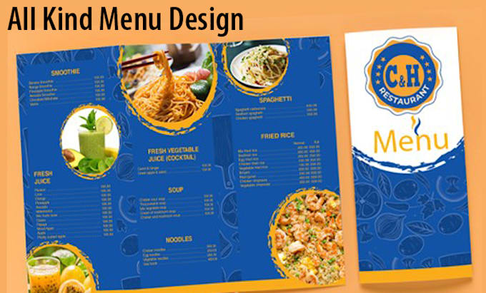 Design creative menu cards and food labels by Yourdreamart | Fiverr