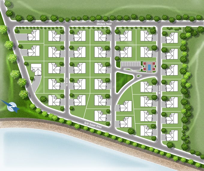 Do architectural and real estate site plan rendering by Greenbox_arch ...