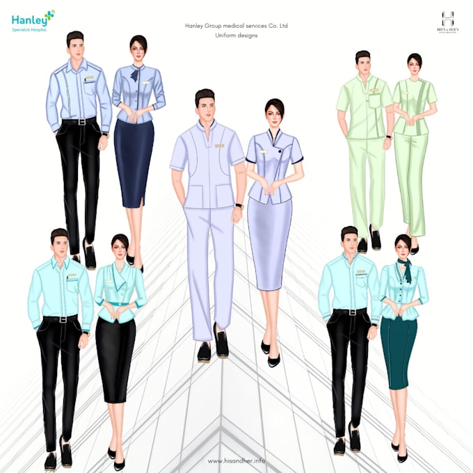 Do company uniform drawing design by Hisandherzue | Fiverr