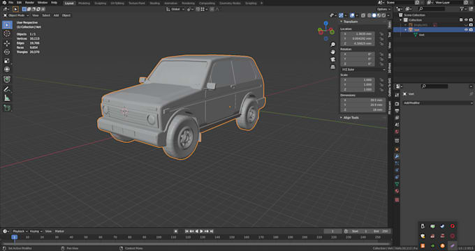 Drawing high precision low poly models in blender by Chvarak | Fiverr