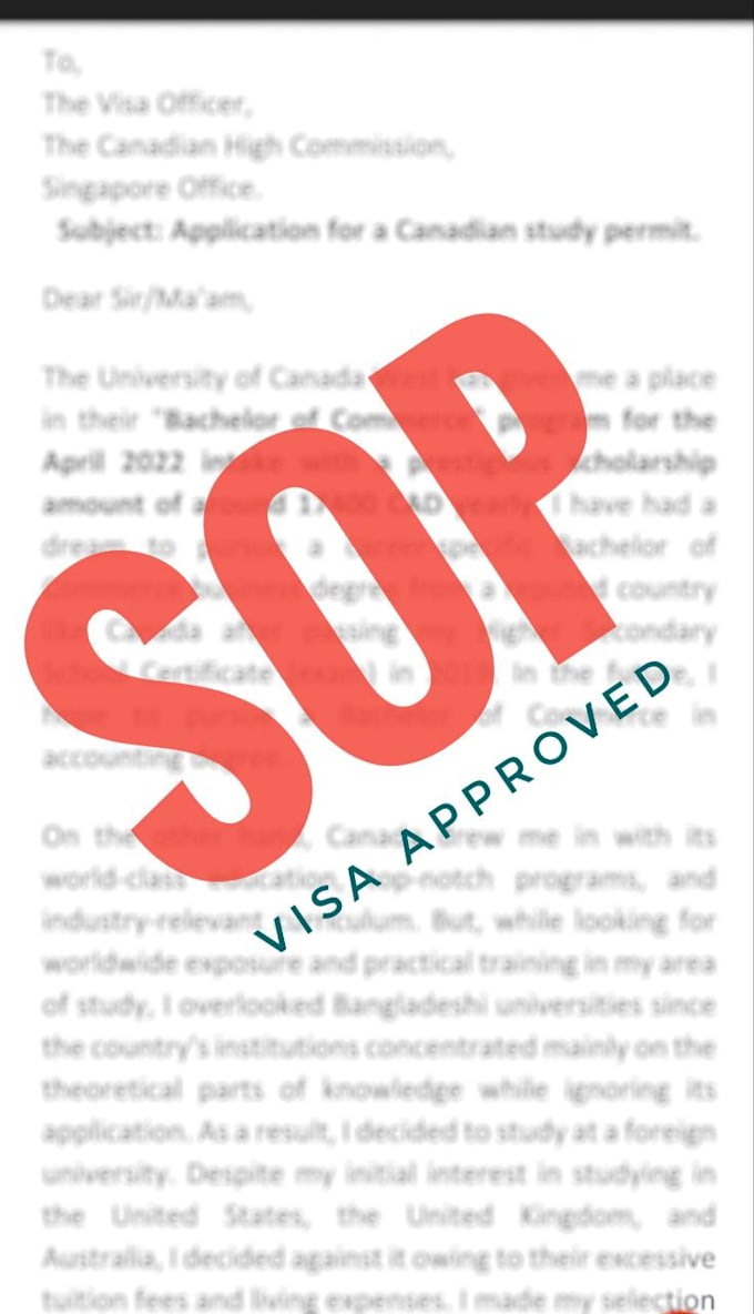 Write sop for you by Shakibjb | Fiverr Write sop for you by Shakibjb | Fiverr