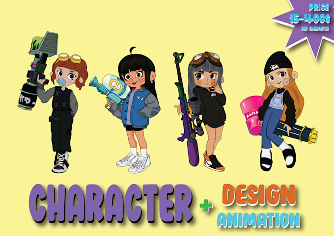 Create stunning 2d game character by Hainguyen10 | Fiverr