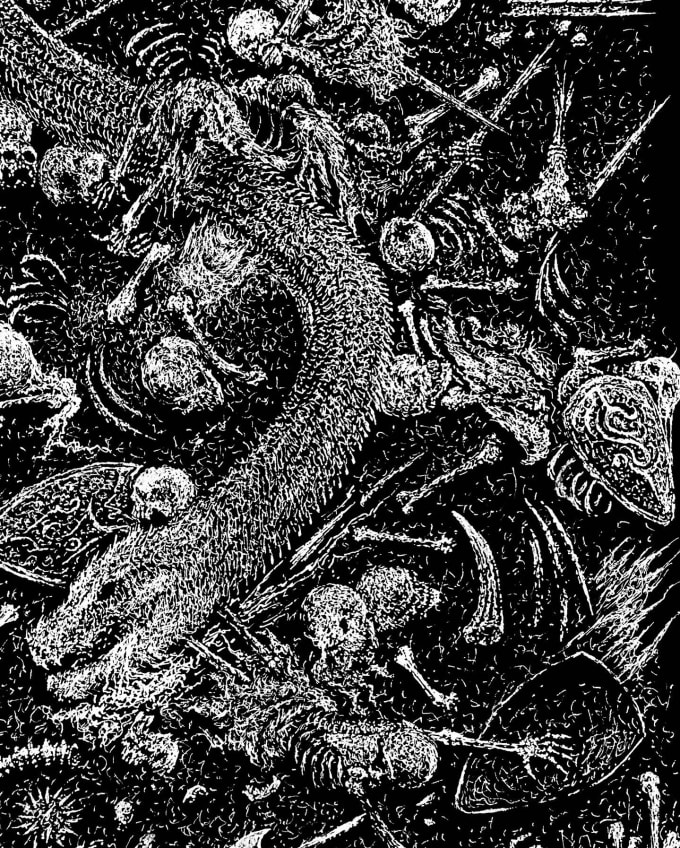 Draw a detailed dark art illustration with unique scrabble technique by ... Draw a detailed dark art illustration with unique scrabble technique by ...
