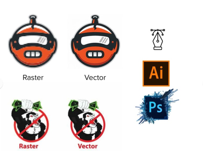 Do manual vector tracing, trace, redraw, convert logo to vector ...
