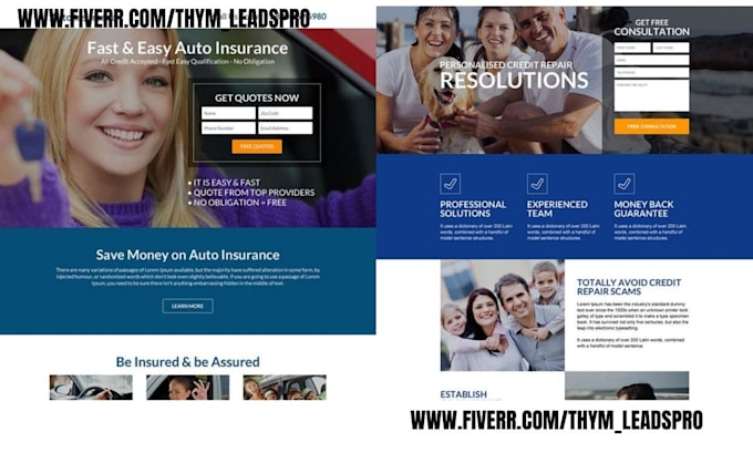 Generate highly exclusive auto insurance leads via insurance landing ...