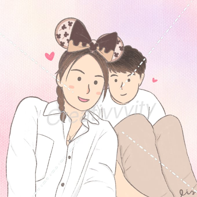 Draw Cute Couple Illustration By Creativvvity Fiverr