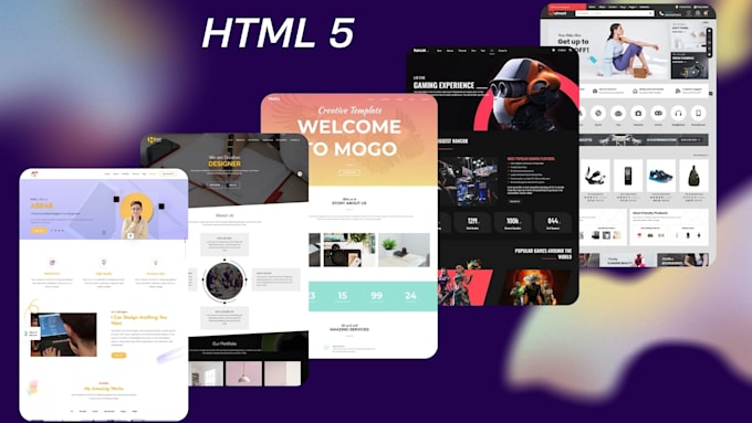 Design a fully responsive website by using html 5, css,bootstrap5 by Webabrar | Fiverr