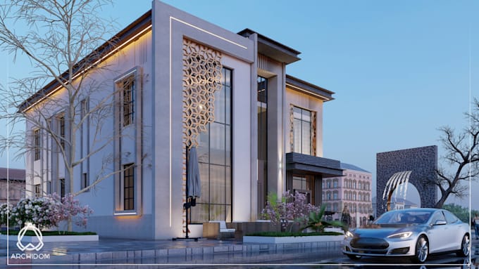Design architectural 3d model, render with 2d drawings by Khaledadel304 | Fiverr