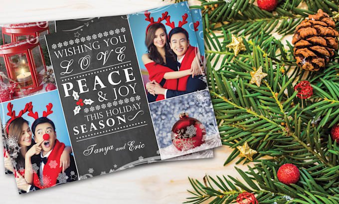 Create your holiday family greeting card by Mrgrafixmtl | Fiverr